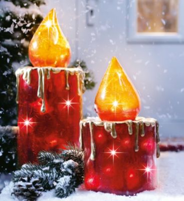 Kerzenset mit Beleuchtung, 2-teilig bestellen | Weltbild.de